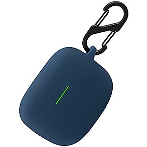 Geiomoo Silicone Case Compatible with Sony LinkBuds S, Protective Cover with Carabiner (Navy Blue)