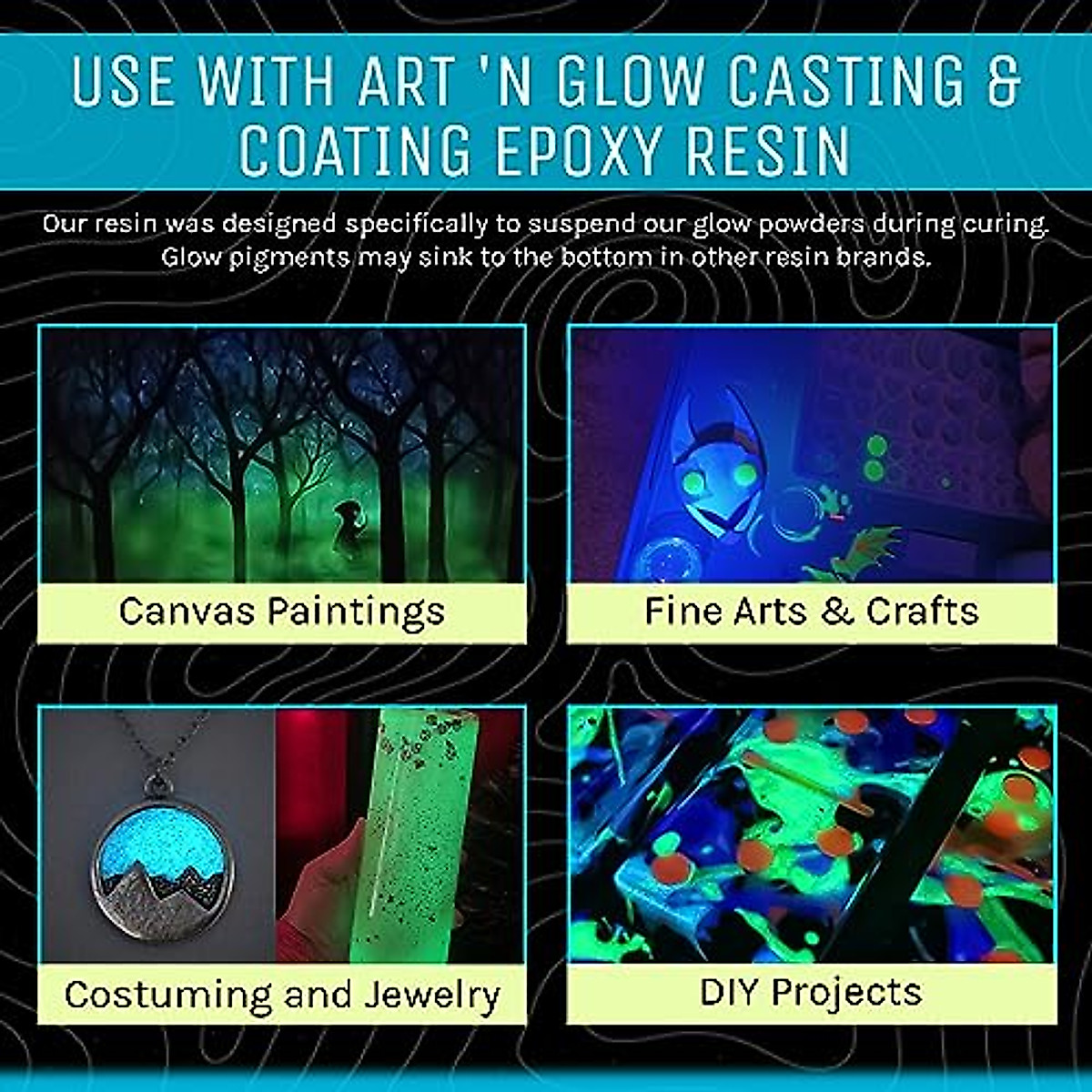 Glow in The Dark Pigment Powder - Neutral and Fluorescent Color for Art Painting, Fine Art, Nail Art Paint, and DIY Crafts - Long Lasting 10+ Color Options - Neutral Green - (1 Ounce)