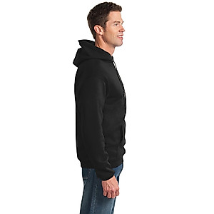Port & Company Men's Ultimate Pullover Hooded Sweatshirt XL Jet Black