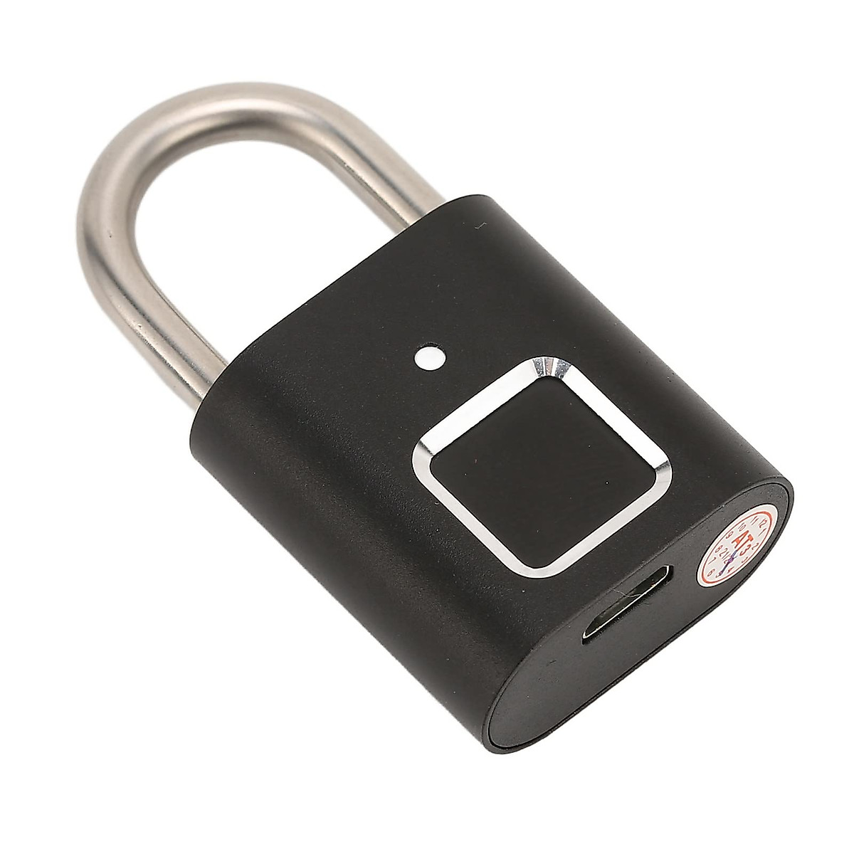 Smart Keyless Fingerprint Padlock, Biometric Fingerprint Padlock Prevent Theft Dustproof Rechargeable for Fence for Gym for Bicycle