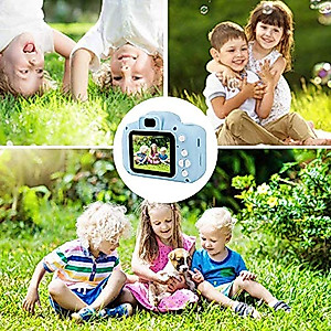 Digital Camera for Kids, Selfie Digital Video Recorder Camera with 2 Inch and 32GB SD Card for 3-10 Year Old Kids (Blue)