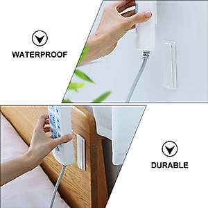 Zerodeko 8 Pcs Power Strip Wall Mount Fixator Holders Strips Cable Organizer (Random Color)