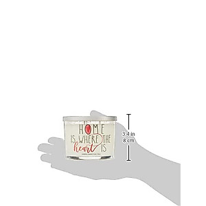 Aromascape PT41417 "Home is Where the Heart Is" 3-Wick Scented Candle (Brown Sugar Pecan, Cinnamon Bark, and Nutmeg), 11-Ounce , White