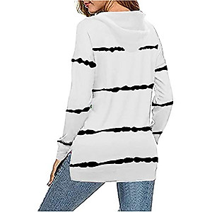 BXzhiri Striped Full Zip Long Sleeve Lightweight Sweatshirts for Women Jacket Coat Lightweight Sweatshirts