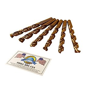 Drill Hog USA 1/2" Cobalt M42 Drill Bits 6 Pack