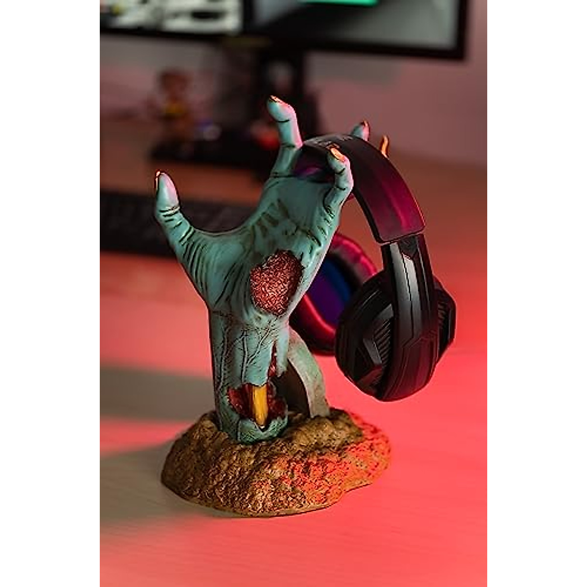 Gaming Controller Holder One More Life | Controller Holder Figure | Headphone Stand & Controller | Gaming Accessories for Desk | Gamer Gifts