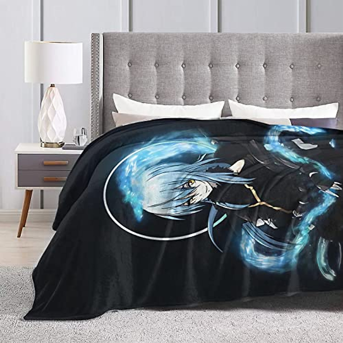Anime That Time I Got Reincarnated as a Slime Blanket Ultra Soft Flannel Throw Blanket for Bedroom Livingroom Air Conditioning Blanket 50"x40" Inch