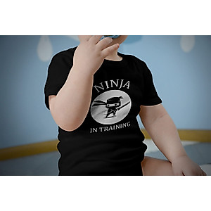 Luxxology Ninja in Training Baby Infant Bodysuit, Pink 12M