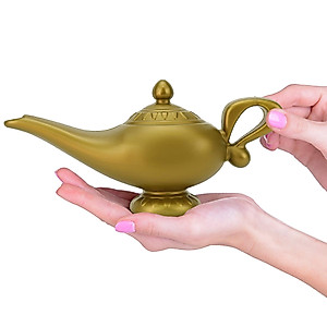 Skeleteen Arabian Genie Oil Lamp - Aladdin's Gold Magic Genie Lamp Costume Accessory - 1 Piece