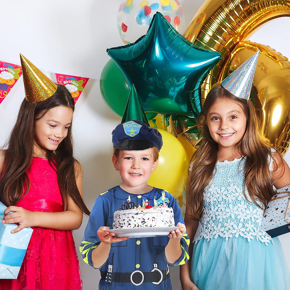 Jeowoqao Dress up Clothes for Little Boys Girls, Kids Dress Up Pretend Play Costumes,Police, Firefighters,Racers,Astronauts Costume for Toddler Age 3-6 Years Play Gift