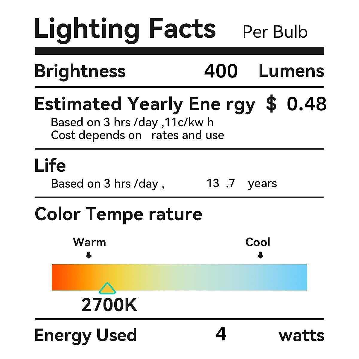 AMDTU E12 LED Bulb, Frosted Chandelier Light Bulbs 2700K Soft Warm White, 40W Type B Candelabra Light Bulbs Small Base, Dimmable, 2 Pack