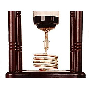 Nispira Cold Brew Drip Tower Iced Coffee Maker Glass Wooden Stand 25 Cups