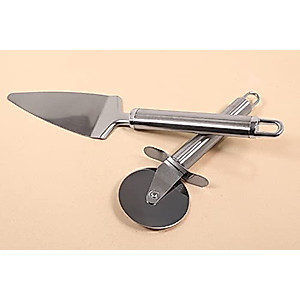 BULIKOR Pizza Stone Cordierite - 14" x 16" Rectangular Stone - For Baking Pizza, Bread, Cakes - Used in Oven, Charcoal or Electric Grills - Complete with a Stainless Steel Pizza Cutter and Server