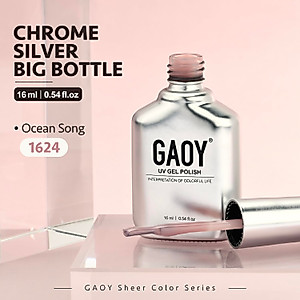 GAOY Jelly Nude Gel Nail Polish, 16ml Sheer Rose Pink Translucent Soak Off Gel Polish, UV Light Cure for Nail Art DIY, 1624 Ocean Song