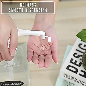 Gallon Pump Dispenser - 38/400 Pump Bottle Dispenser for Shampoo, Laundry Detergent, Liquid, Water, Popcorn Butter, Snow Cone Syrup, Oil - Fits Most 1 Gallon Jugs & One Gallon Containers, White 2pk