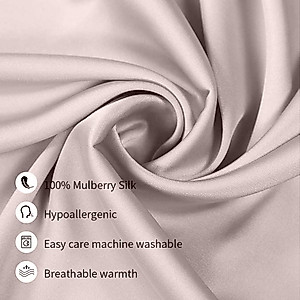 Jocoku 100% Mulberry Silk Pillowcases Set of 2 for Hair and Skin and Super Soft and Breathable Standard Size Nature Silk Pillowcases (Standard, Apricot Gray)