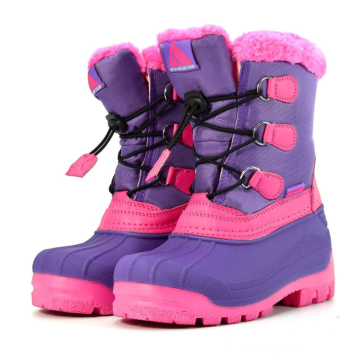Nova Mountain Boys Girls Little Kids Winter Snow Boots,NF NFWB808 PurpleFuchsia 3