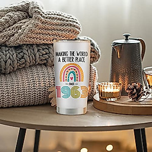 60th Birthday Gifts for Women, Tumbler 20 oz Stainless Steel Vacuum Insulated Tumblers, 1963 Birthday Gifts for Women, 60 Year Old Birthday Gifts, 60th Birthday Gift Ideas, 60th Birthday Tumbler