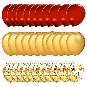 Graduation Decorations Red Gold 2024/Red Gold Graduation Party Decorations 2024 USC/Red Gold Balloons of 30pcs for Birthday Party/Christmas/Picnic Party Red Gold