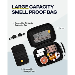 HOMEAL Smell Proof Bag,Smell Proof Stash Box，Smell Proof Containers with Combination Lock,Smell Proof Box,Smell Proof Stash Bag for Storage and Travel Gift for Men/Women