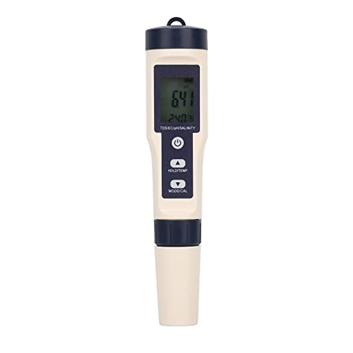 Deosdum 5 in 1 Water Quality Tester Digital PH Salinity Temperature TDS EC Detection Meter Portable Pen Type