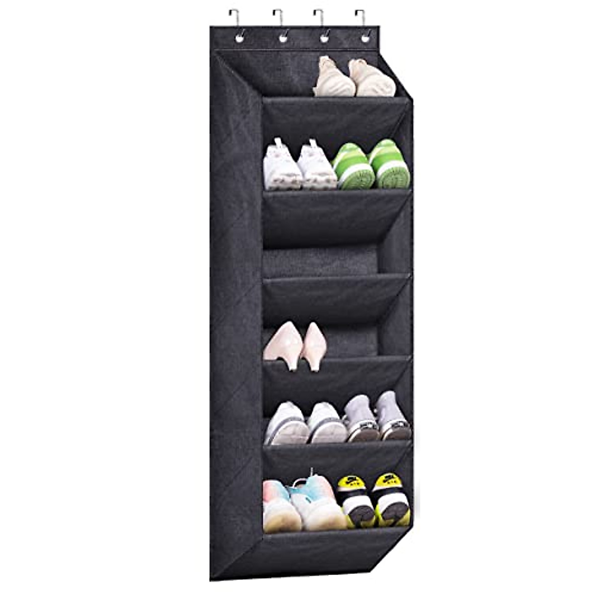 SLEEPING LAMB 8 Shelves Hanging Shoe Rack and 6 Tiers Oxford Over The Door Shoe Organizer