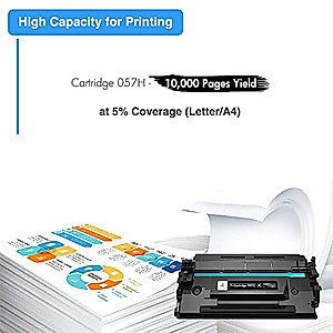 TRUE IMAGE Compatible Toner Cartridge Replacement for Canon 057H 057 CRG-057H Work with ImageCLASS MF445dw LBP226dw MF448dw LBP227dw LBP228dw MF449dw MF445 Laser Printer Ink (Black, 2-Pack)