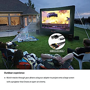 ECDREAM USB C to RCA Cable Adapter, 6Ft Type-C to RCA Cable with USB A(Charging),USB C Male to 3 RCA Male, USB C to RCA Adapter for TV