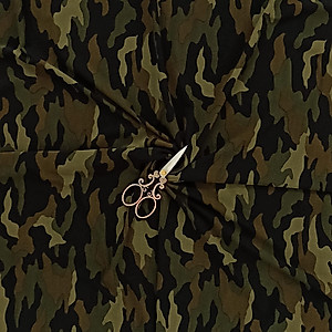 Camouflage Fabric by The Yard, Nylon Spandex Fabric by The Yard|Floral Fabric Lycra Elastane Jersey | 4 Way Stretch Knit Material Soft Smooth | Quilting Sewing Patchwork Fabric for DIY (A)