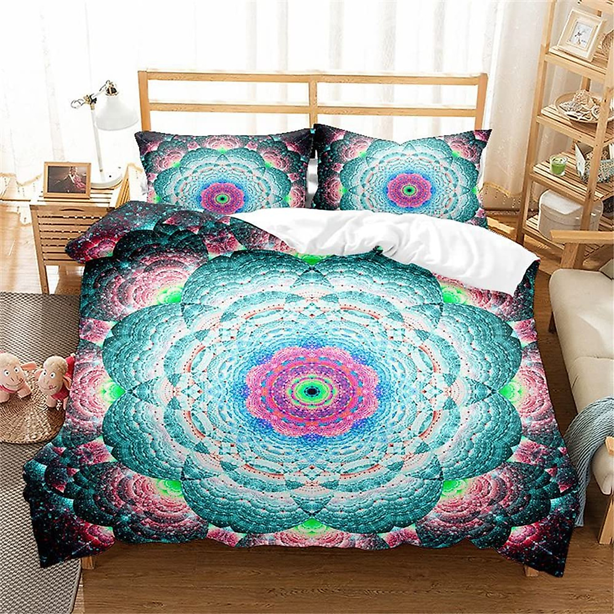 Fighter Jet in Sunset Duvet Cover Twin Size | Army Military Fighter Bedding Set | 2 Piece | Soft Microfiber Patterned Comforter Cover with Zipper Ties & 1 Pillowcase | Bedroom & Room Decor