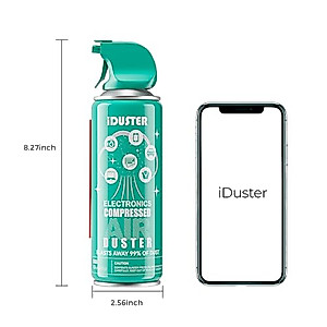 iDuster Disposable Compressed Air Duster, Computer Keyboard Cleaner,3 Packs