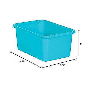 Teacher Created Resources® Teal Small Plastic Storage Bin