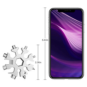 Stocking Stuffers for Men Gifts Snowflake Multitool 18 in 1 Christmas Day Gifts Ideas, 2 Pack Multi Tool Mens Dad Gifts, Multitools Tool Gadgets from Daughter Son, Gifts for Father Husband Him