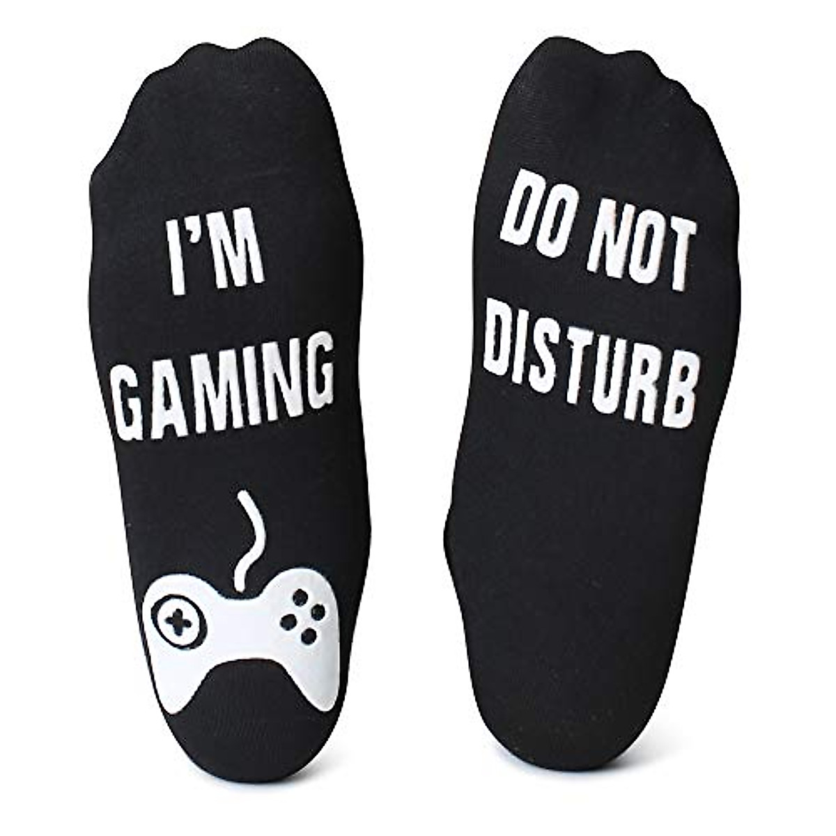 Leotruny Do Not Disturb I'm Gaming Socks Cotton Novelty Funny Socks With Gift Box (C03-3 Pack Multicoloured (Crew))