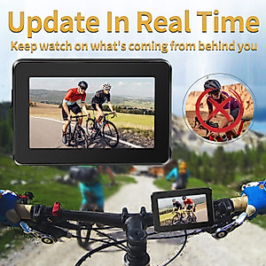 Bike Camera Rechargeable Battery 360 Rotation - 3 Mins Easy Install Handlebar Bicycle Camera with Rear View Monitor Color Night Vision Ebike Camera PTAVLO P01