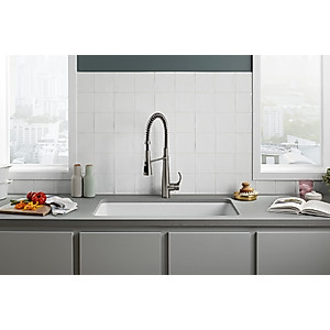KOHLER K-8206-CM6 Cairn Sink, 33 in, Matte White