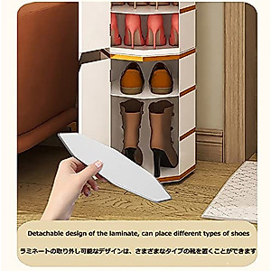 Shoes Storage, Shoes Rack Shoe Organizer For Entryway, Shoe Stand Shoe Racks With Door, Shoe Rack Rotating 360° Shoe Holder Small Shoe Rack For Narrow Space, Hallway Shoe Storage, Diameter 35cm/43cm (