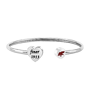 BAUNA Bangle Finer Theta Sorority Bracelet Lucky Elephant Sisterhood Gift (Finer Bracelet)