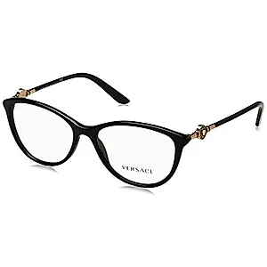 Versace Women's VE3175 Eyeglasses, Black, 54/16/140