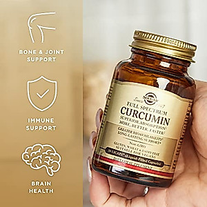 Solgar Full Spectrum Curcumin Liquid Extract Softgels - 30 Count - Faster Absorption - Brain, Joint & Immune Health - Non-GMO, Gluten-Free, Dairy-Free, Soy-Free - 30 Servings