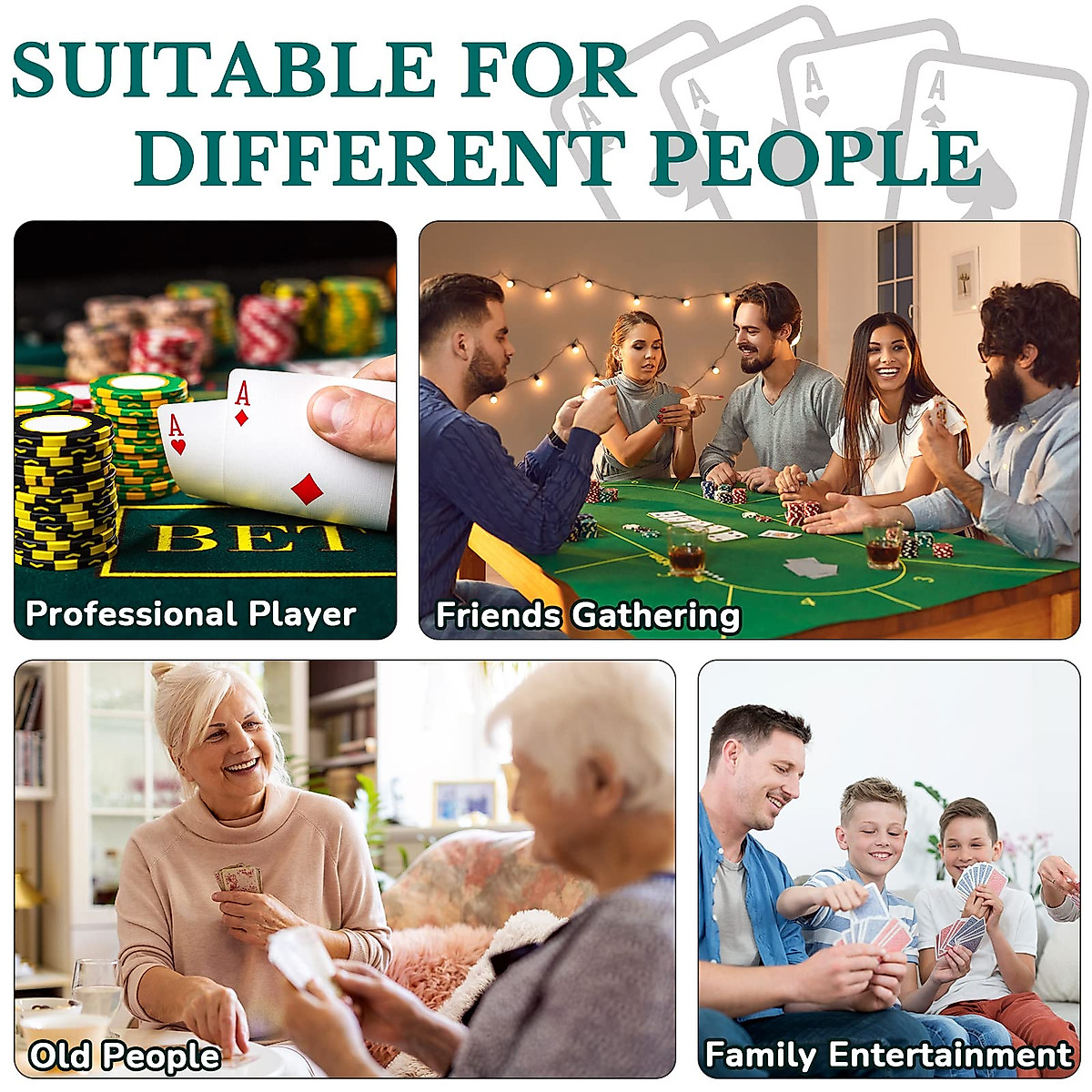 Zomiboo 1/2/4/6 Decks Casino Automatic Card Shuffler USB Battery Operated Electric Shuffler Poker Card Deck Shuffler Card Shuffling Machine for Home Card Playing Games Casino and Club Party