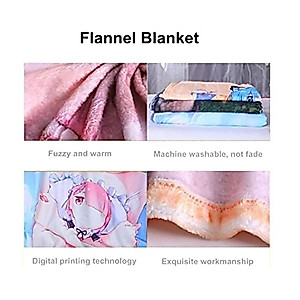 Mimihome Flamingo Blanket,Tropical Leaves Flamingos Throw Blanket Warm Fleece Blanket for Sofa Couch Bed Chair,60x50 Inches, Pink Green White