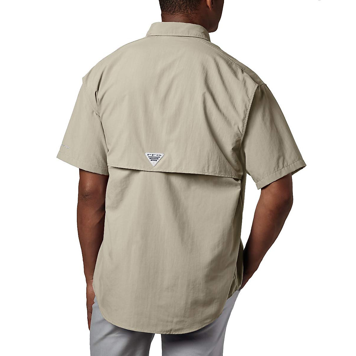 Columbia Men's Bahama II UPF 30 Short Sleeve PFG Fishing Shirt, Fossil, Medium