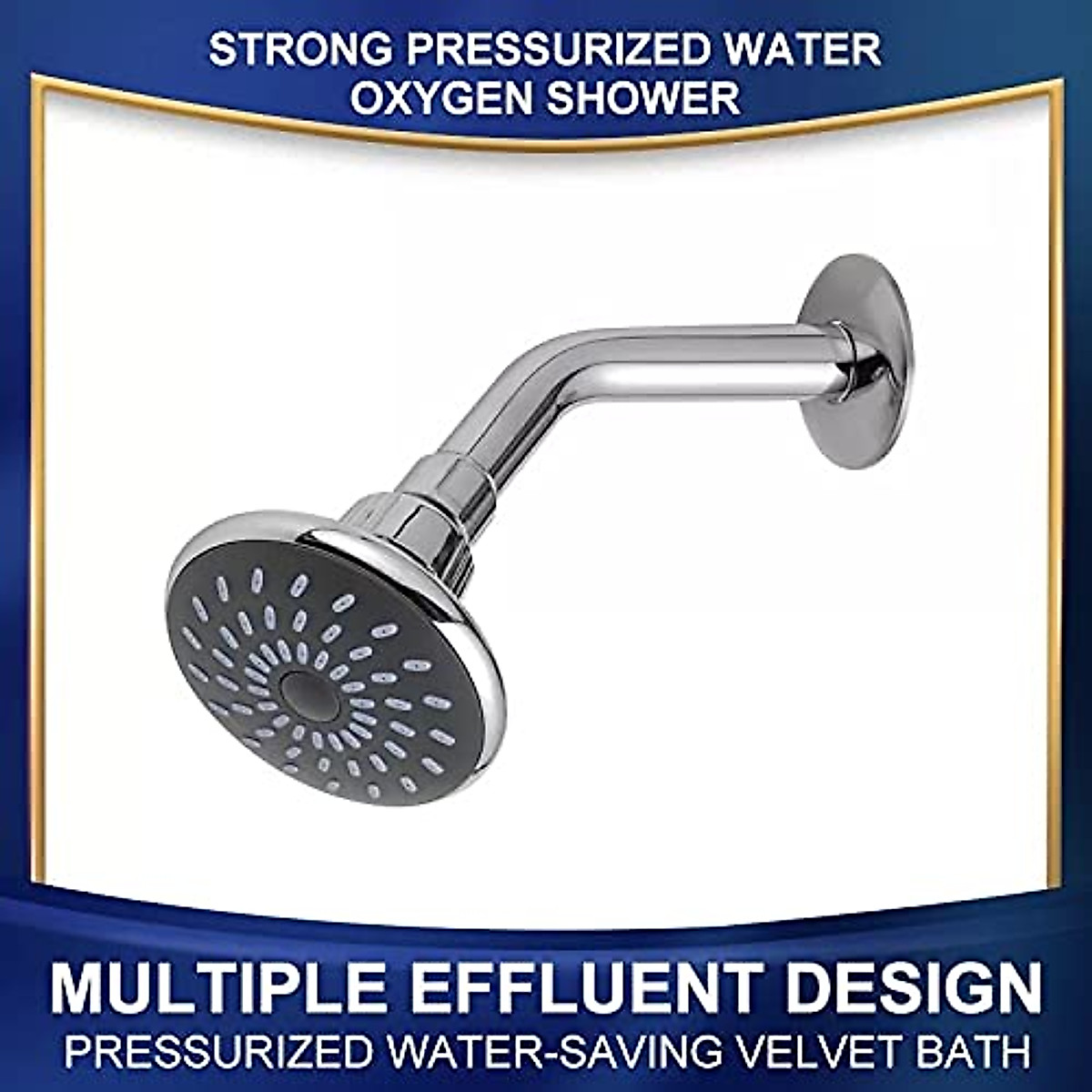 ZM 6-inch Stainless Steel Shower Arm for Shower Head Extension with Flange