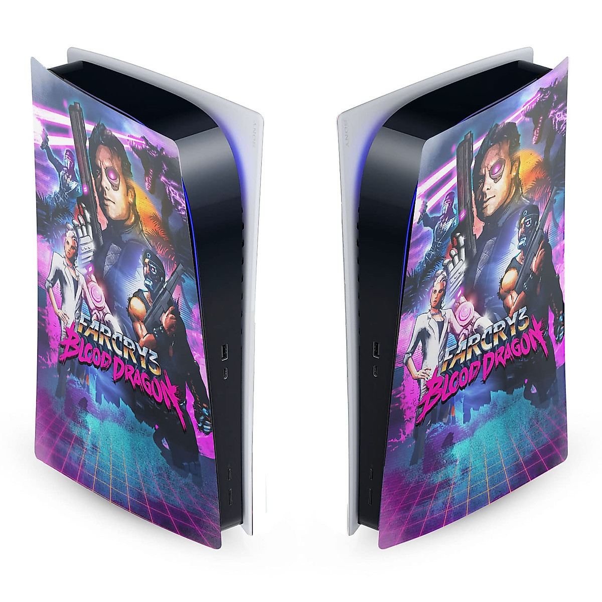 Head Case Designs Officially Licensed Far Cry 3 Blood Dragon Key Art Cover Vinyl Faceplate Sticker Gaming Skin Decal Cover Compatible With Sony PlayStation 5 PS5 Digital Edition Console