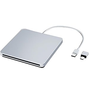 External DVD Drive, VersionTECH. DVD Player Portable External CD/DVD Drive for Laptop USB Type-C CD DVD +/-RW Drive Player CD ROM Burner Writer Compatible for Apple Mac MacBook iMac Laptop Desktop PC