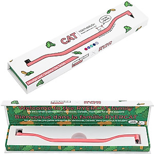 RYERCAT Dual Sided Cat Toothbrush - Kitten Toothbrush with Micro Head to fit into Cat/Kittens Mouth - Cat Dental Care Supplies - Pet Toothbrush for Cats (Smudgelord)