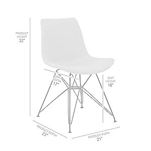 Armen Living Palmetto Dining Chair, Gray