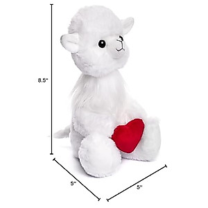Laila and Lainey Valentine's Day Stuffed Animals - Heart Llama Alpaca, 8.5 Inches Tall, Valentines Plushies. Child Safety Certified, Suitable for All Ages - Perfect Valentines Stuffed Animal