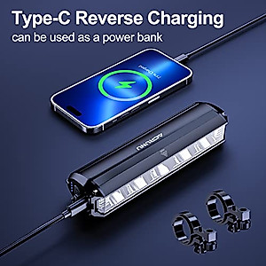 Super Bright LED Bike Light,USB Rechargeable Bicycle Headlight-5 Modes,Waterproof Bike Headlight,MTB Off-Road Cycling Commuting (1400 Lumens)